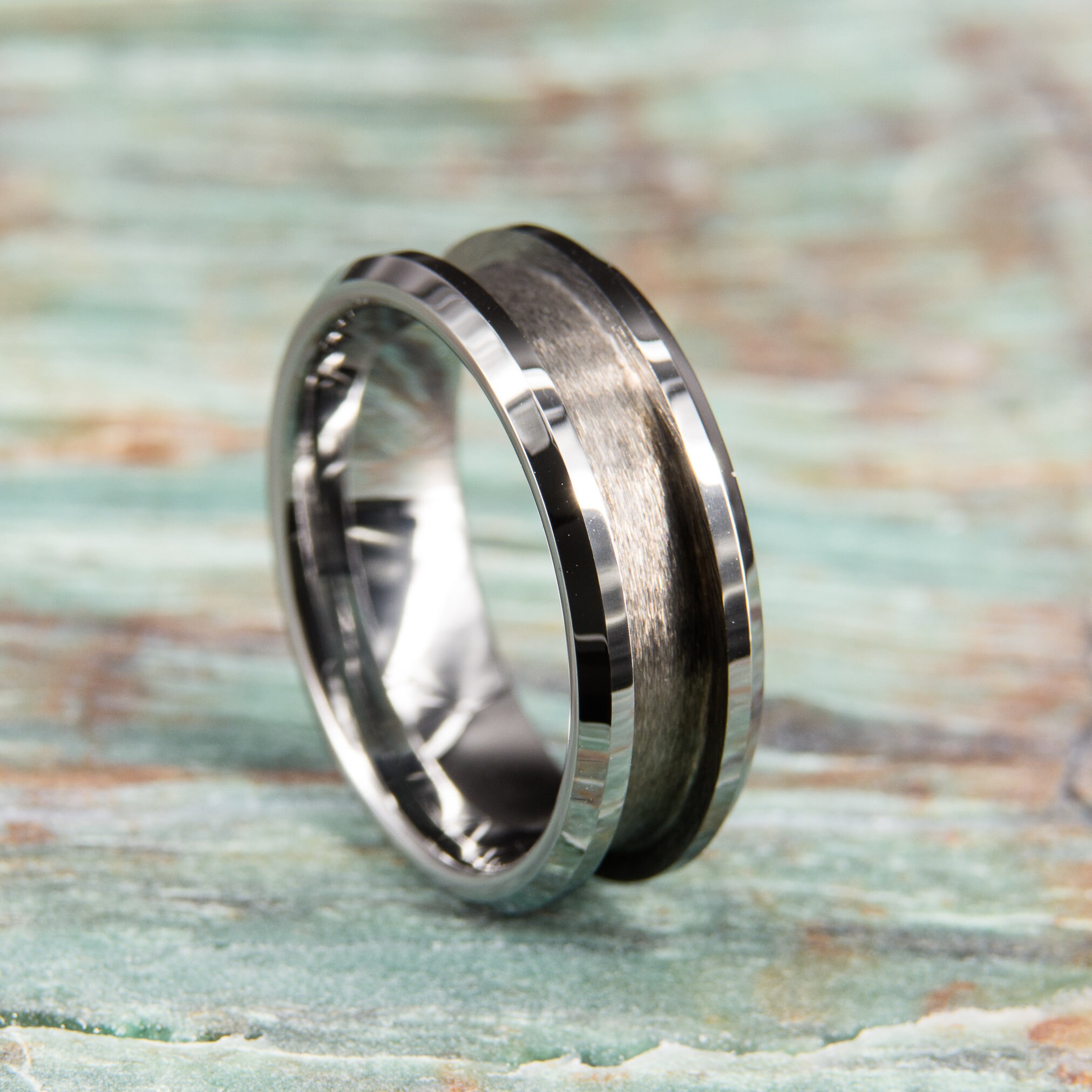 Tungsten Carbide Ring Core beveled 8mm Wide / 4mm Groove | Etsy