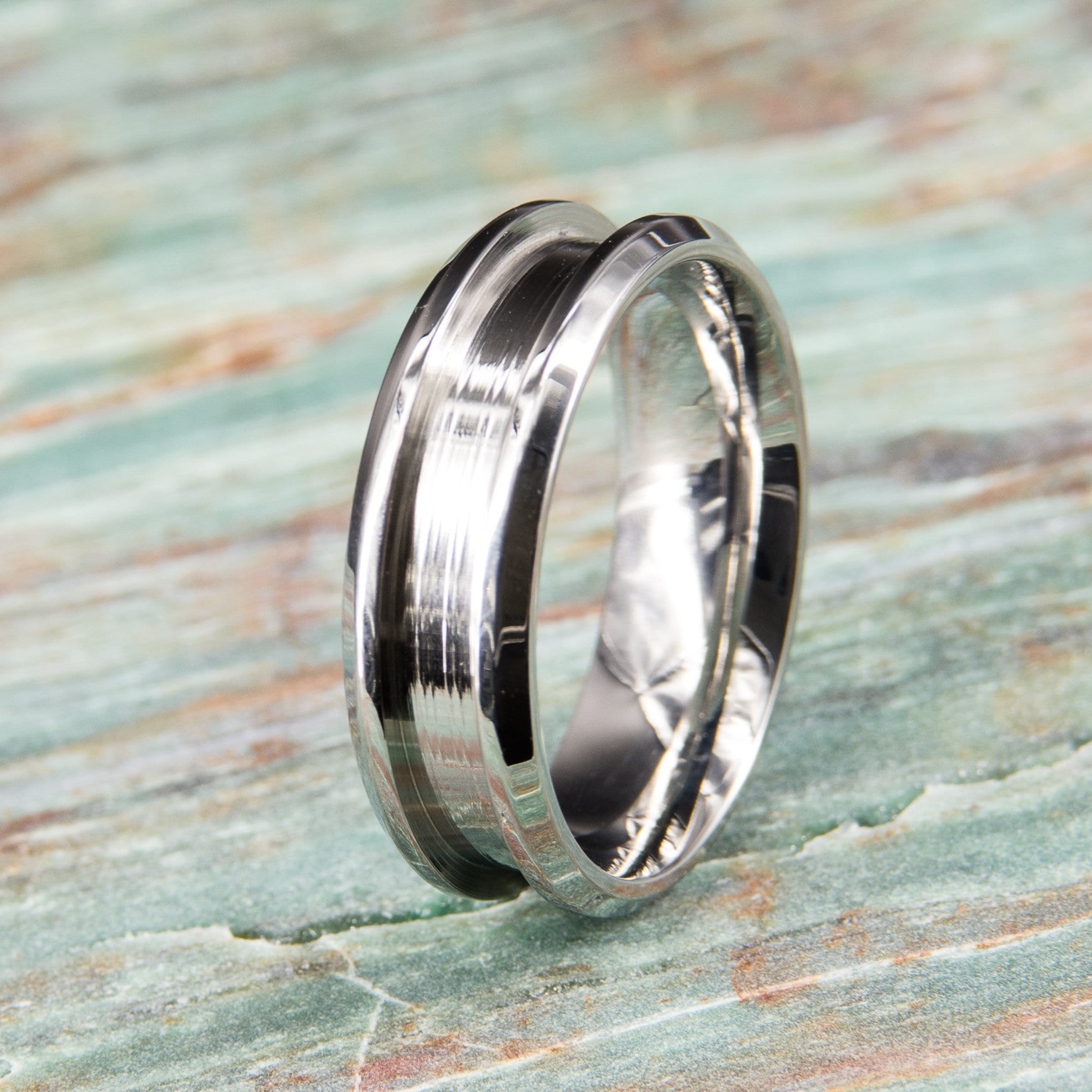 Stainless Steel Ring Core 8mm Wide / 4mm Groove sizes | Etsy