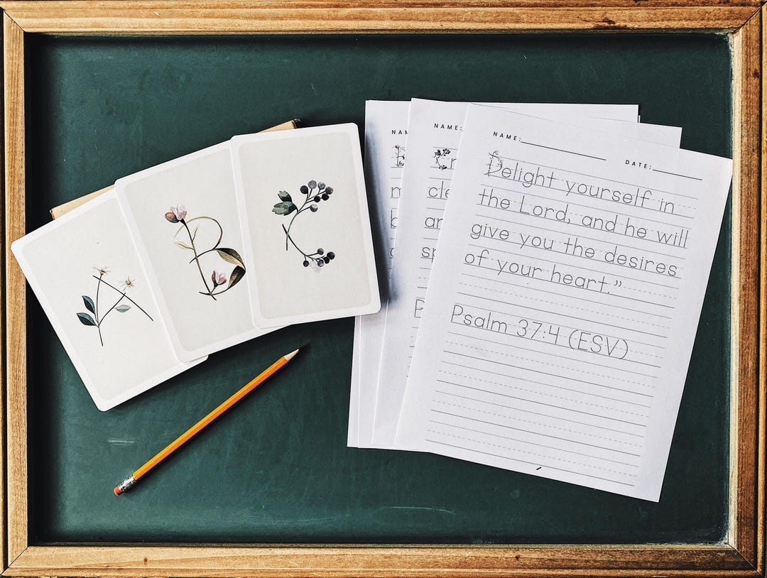ABC Psalms Copy Work - Digital Download - Etsy