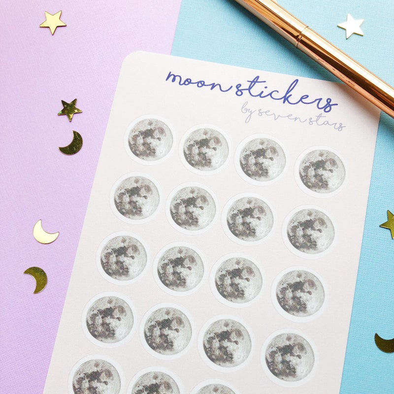 Moon Stickers - Etsy UK