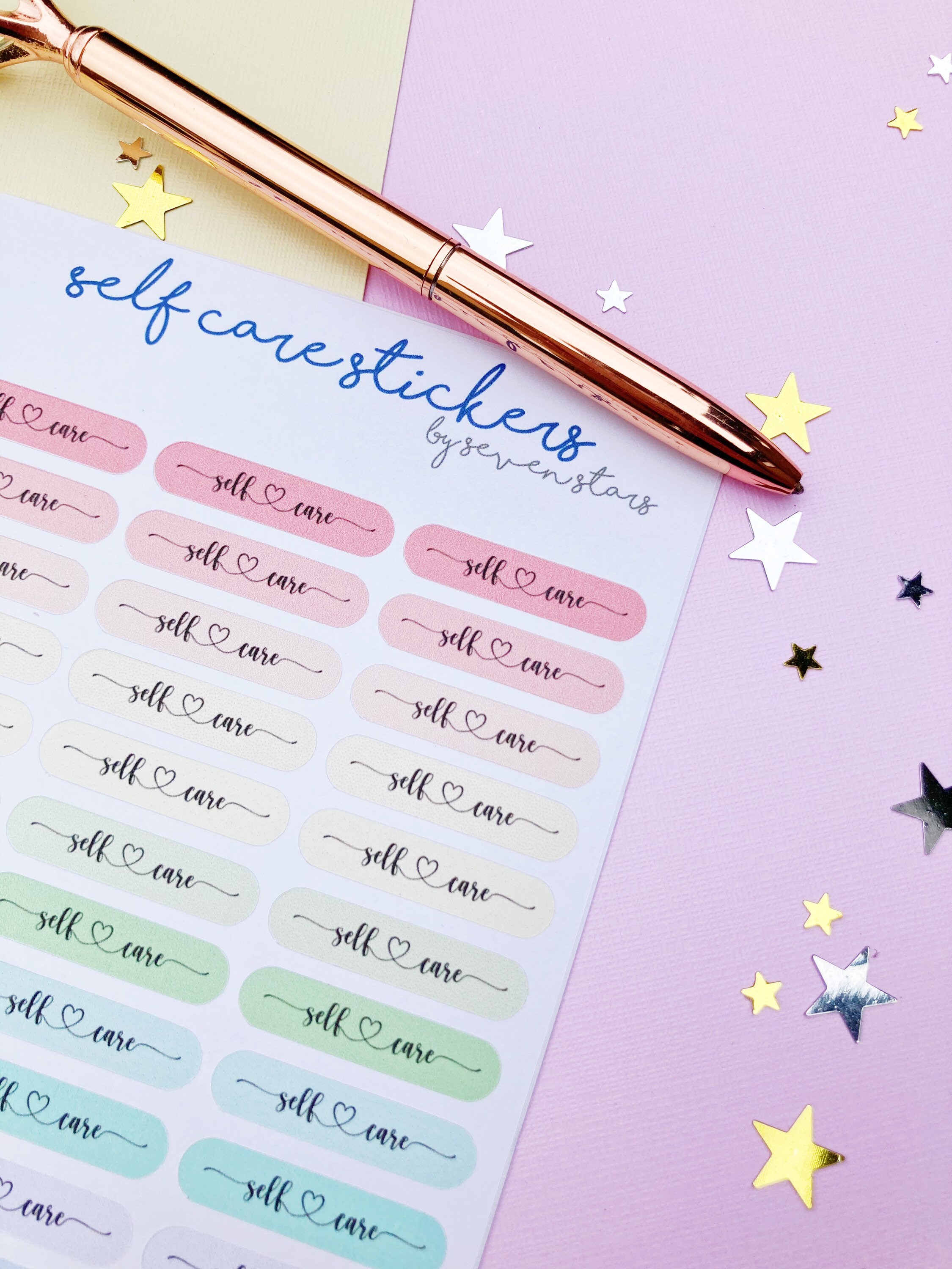 Self Care Self Care Planner Stickers Sticker Sheet | Etsy