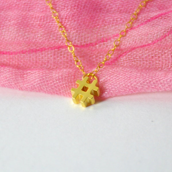 Hashtag Necklace - Etsy