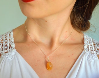 Citrine necklace | Etsy
