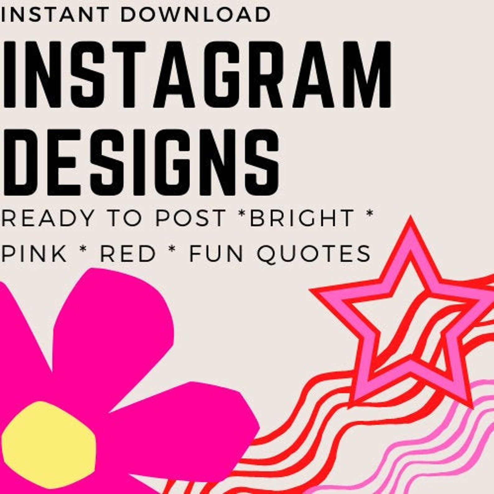 Pink and Red Instagram Posts Instagram Post Templates Canva - Quotes ...