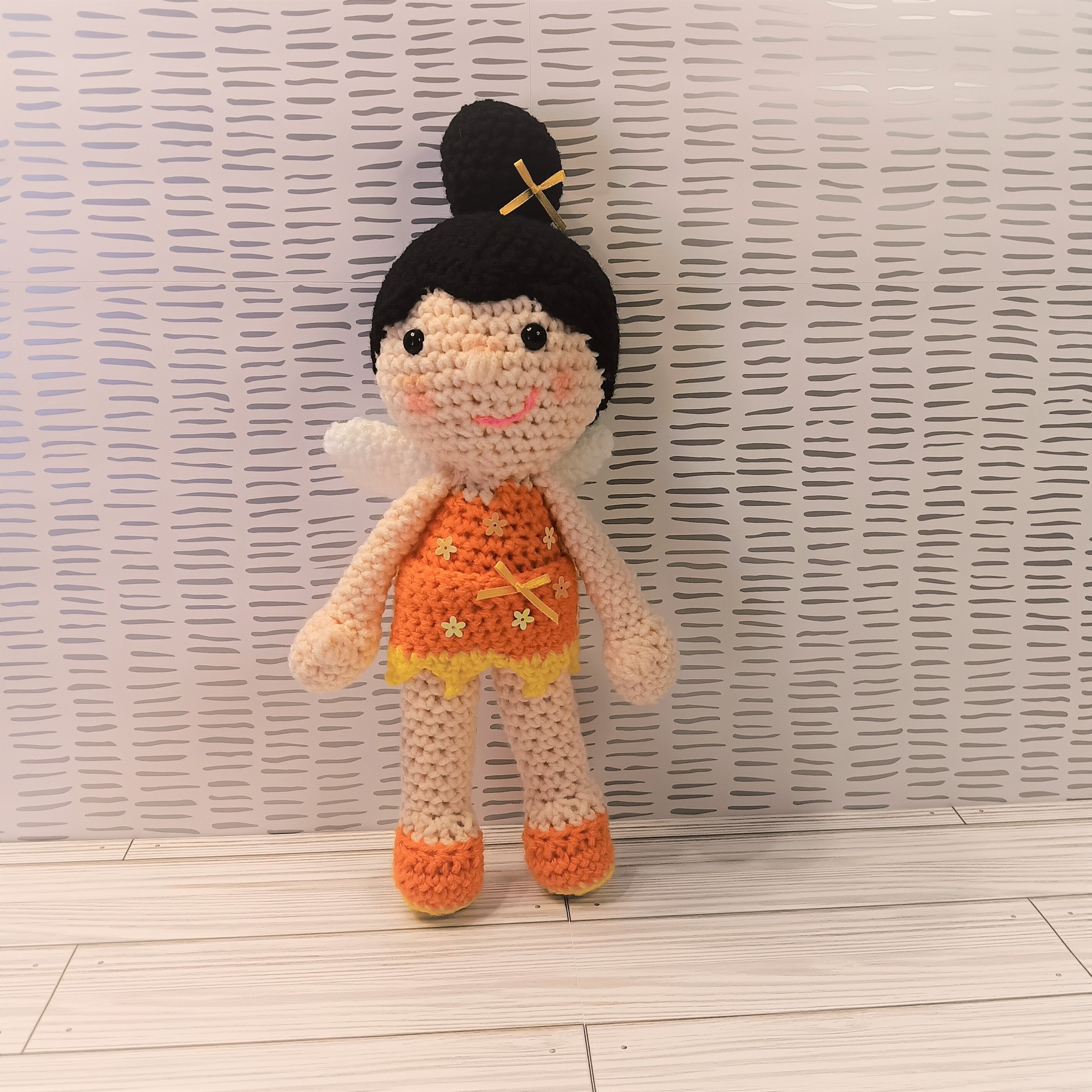 Fairy Princess Rattle Doll Sammykaycrochet Angel Wings Sparkly Handmade ...