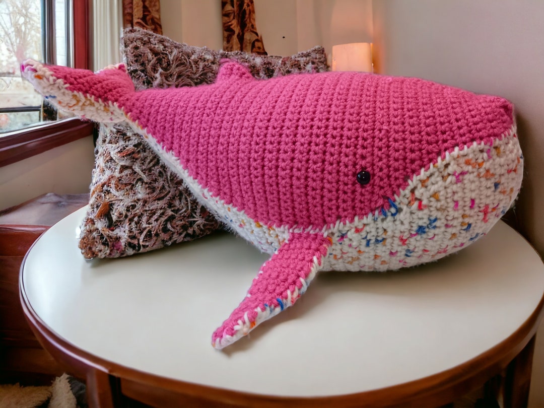 Patchwork Pink Humpback Whale Sammy Kay Crochet Nautical Baby Shower ...
