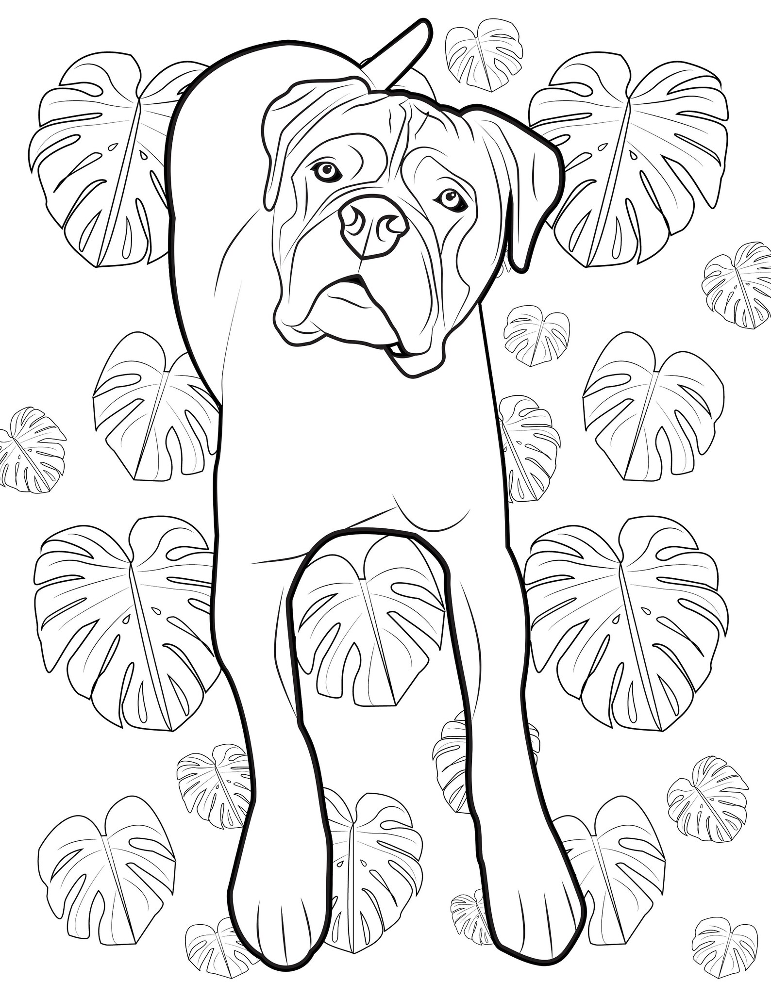 Custom Pet Coloring Pages - Custom Pet Portraits - Coloring Page ...