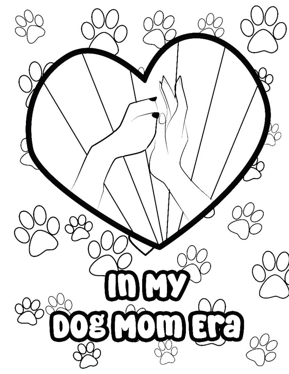 Dog Mom Era Coloring Page, Dog Mom Era - Etsy