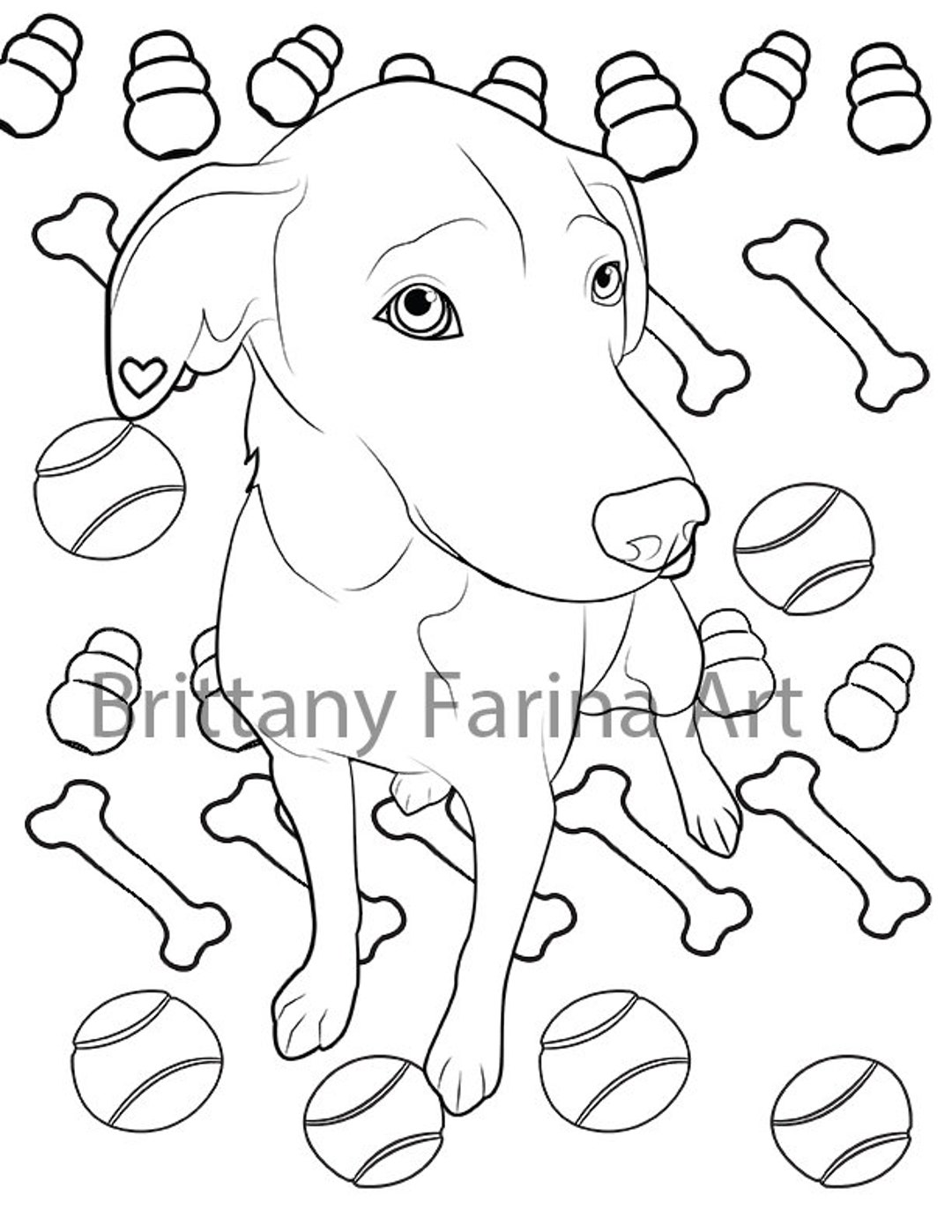 Dog Coloring Page, Coloring Page, Dogs - Etsy