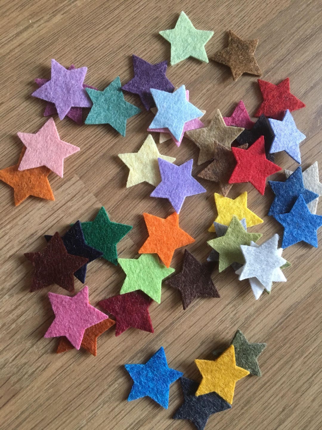 Rainbow Felt Stars, Die Cut Felt Stars, Felt Star Shapes, Small Star ...