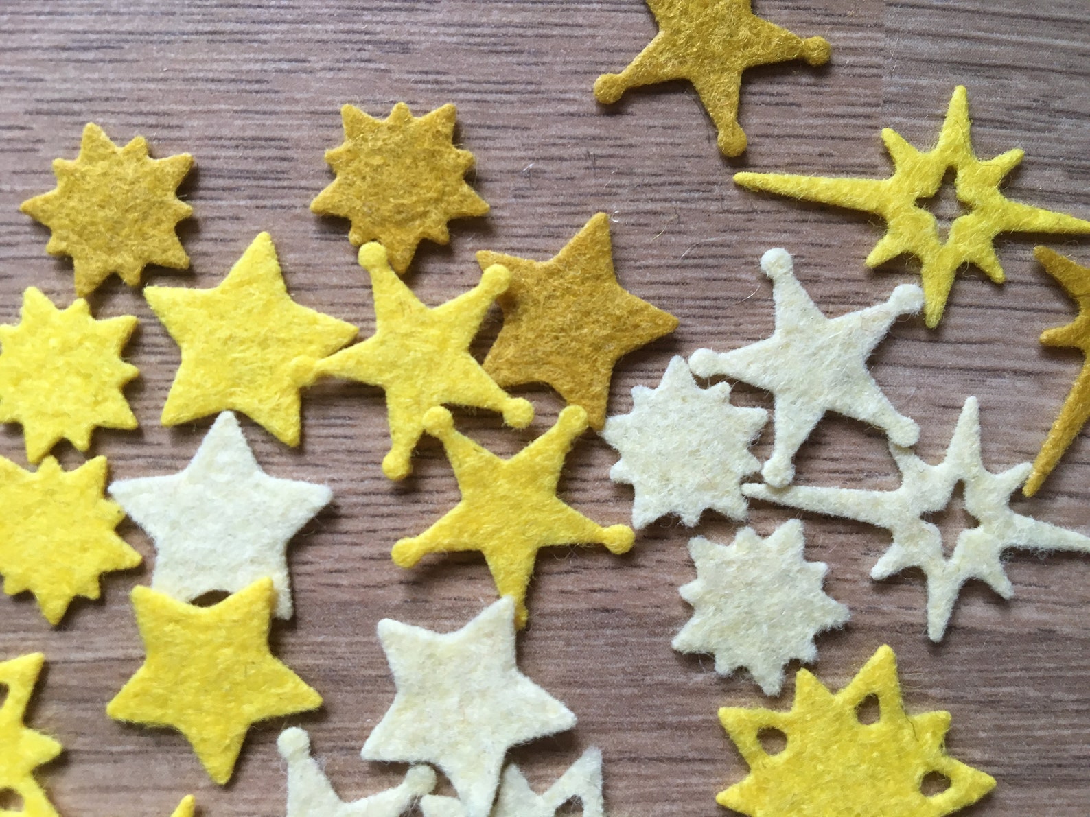 Yellow Felt Stars Die Cut Felt Stars Felt Star Shapes Small - Etsy India