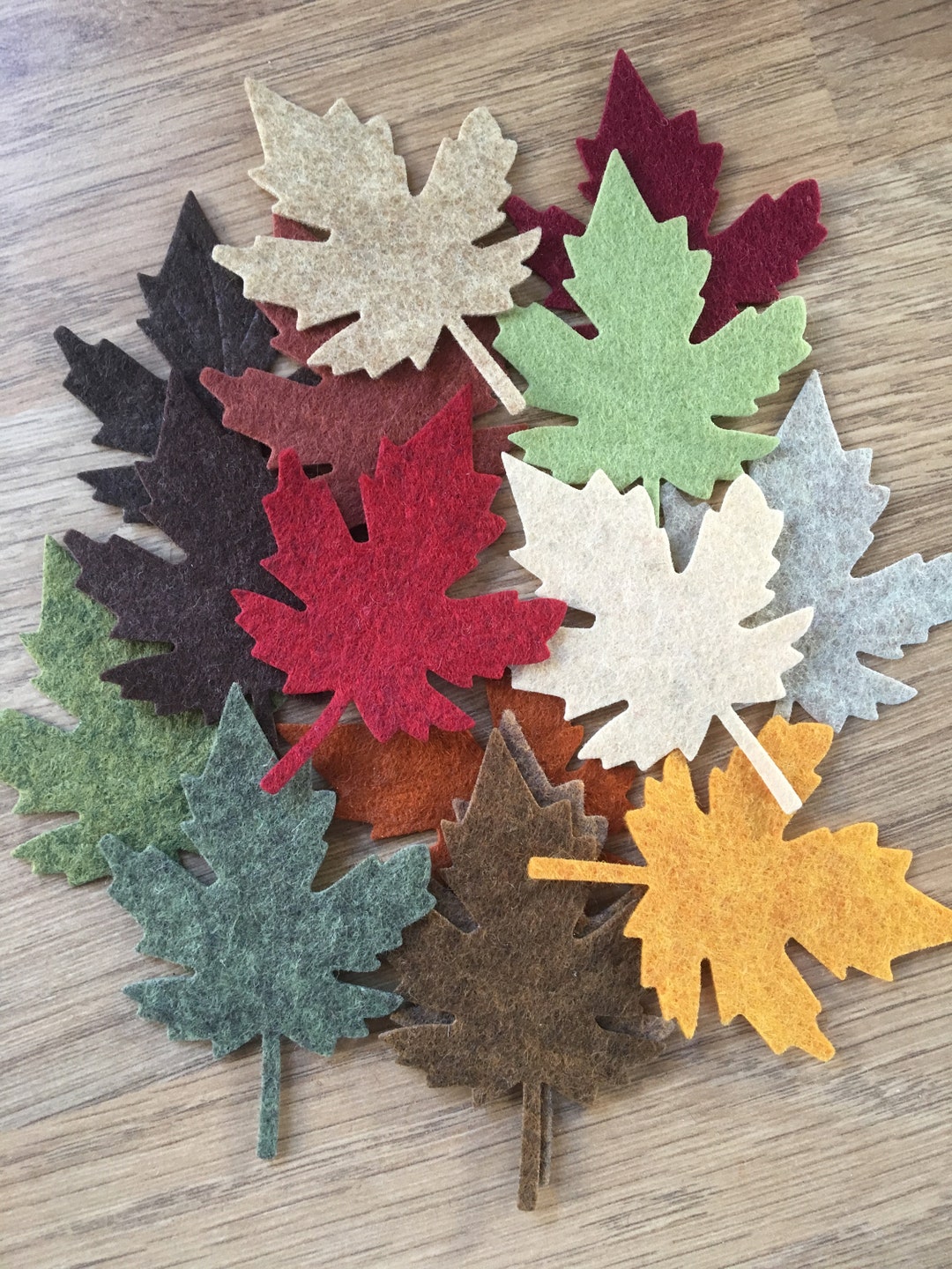 Autumn Felt Leaves, Die Cut Felt Leaves, Felt Shapes, Die Cut Felt ...