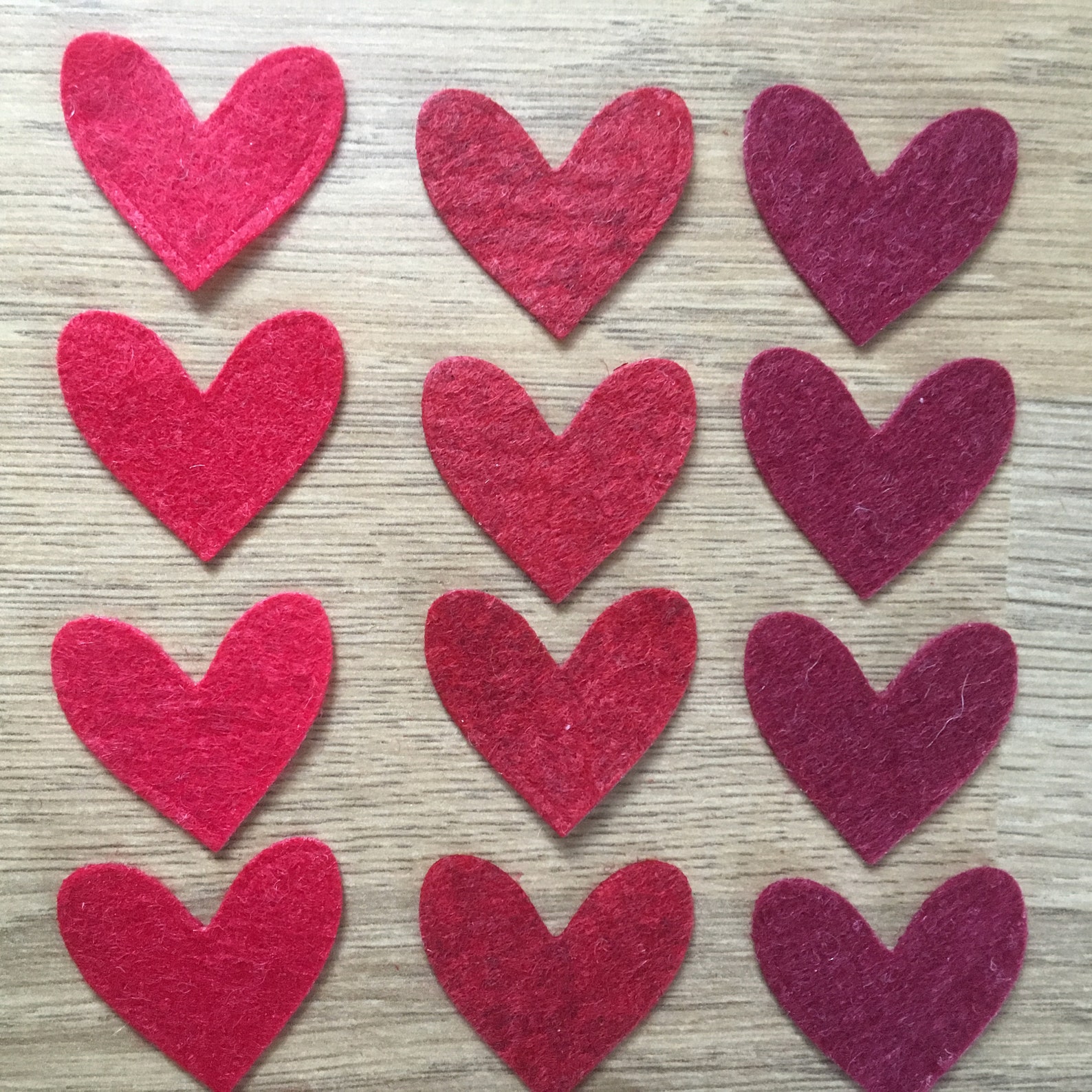 Red Felt Hearts Die Cut Felt Hearts Felt Heart Shapes - Etsy