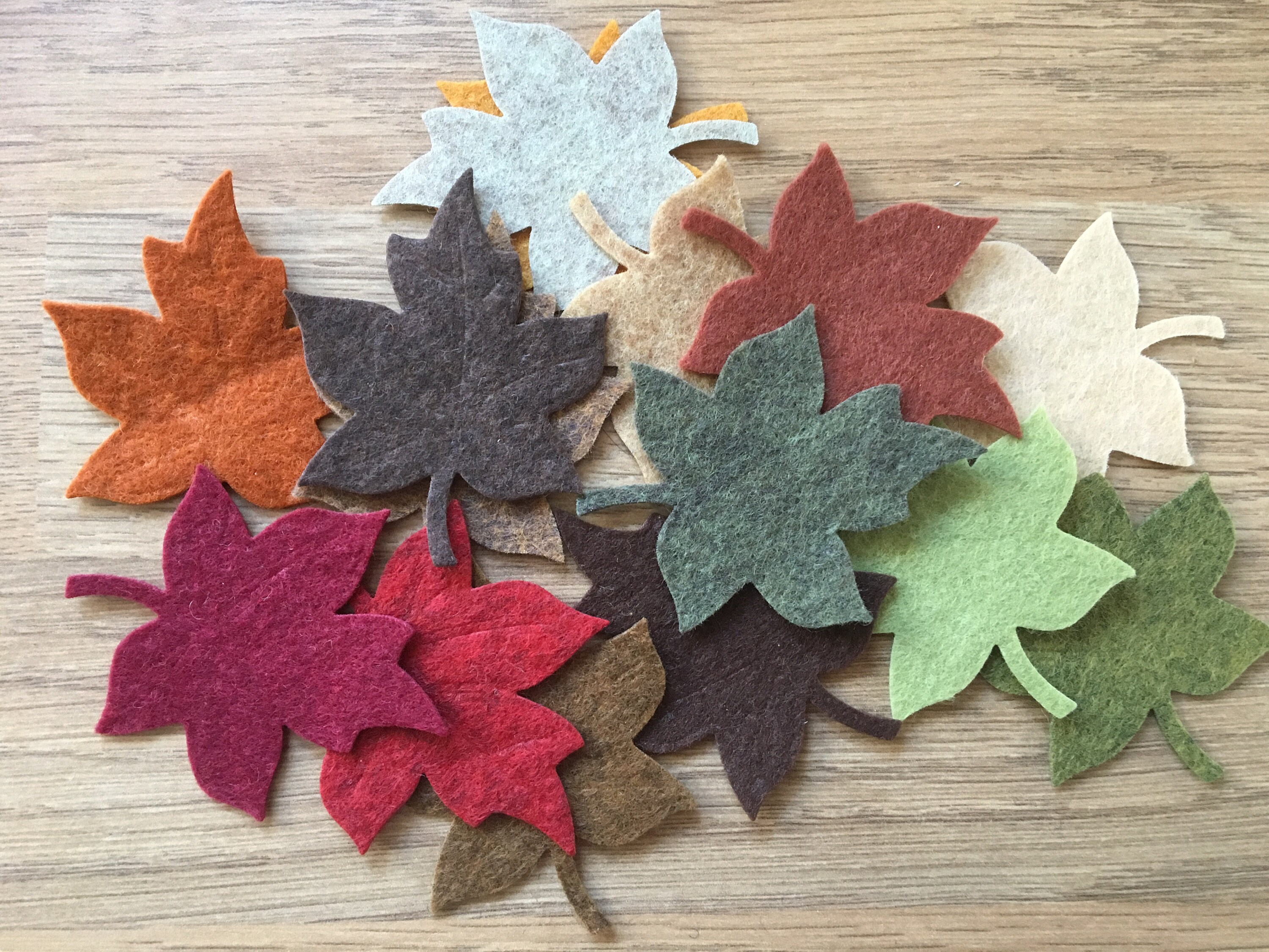 Autumn Felt Leaves Die Cut Felt Leaves Felt Shapes Die Cut - Etsy