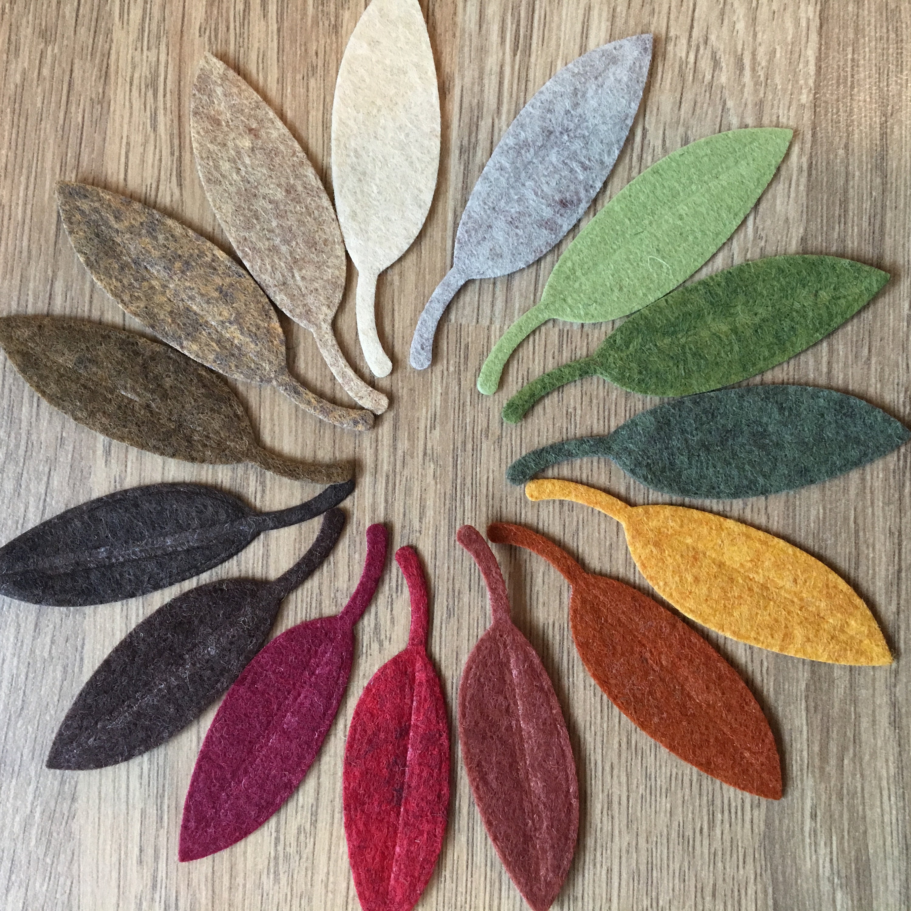 Autumn Felt Leaves Die Cut Felt Leaves Felt Shapes Die Cut | Etsy