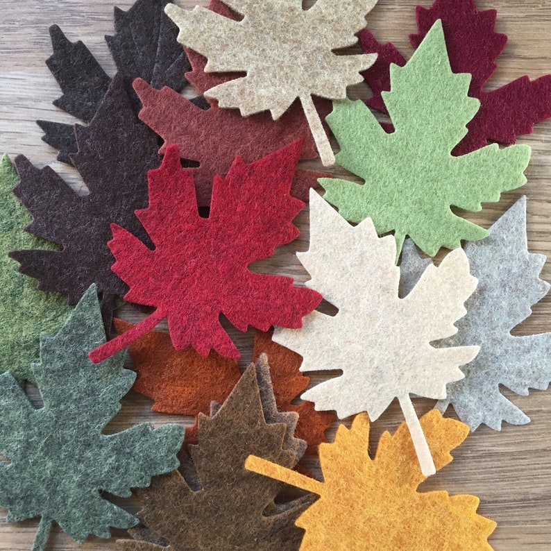 Autumn Felt Leaves Die Cut Felt Leaves Felt Shapes Die Cut - Etsy UK