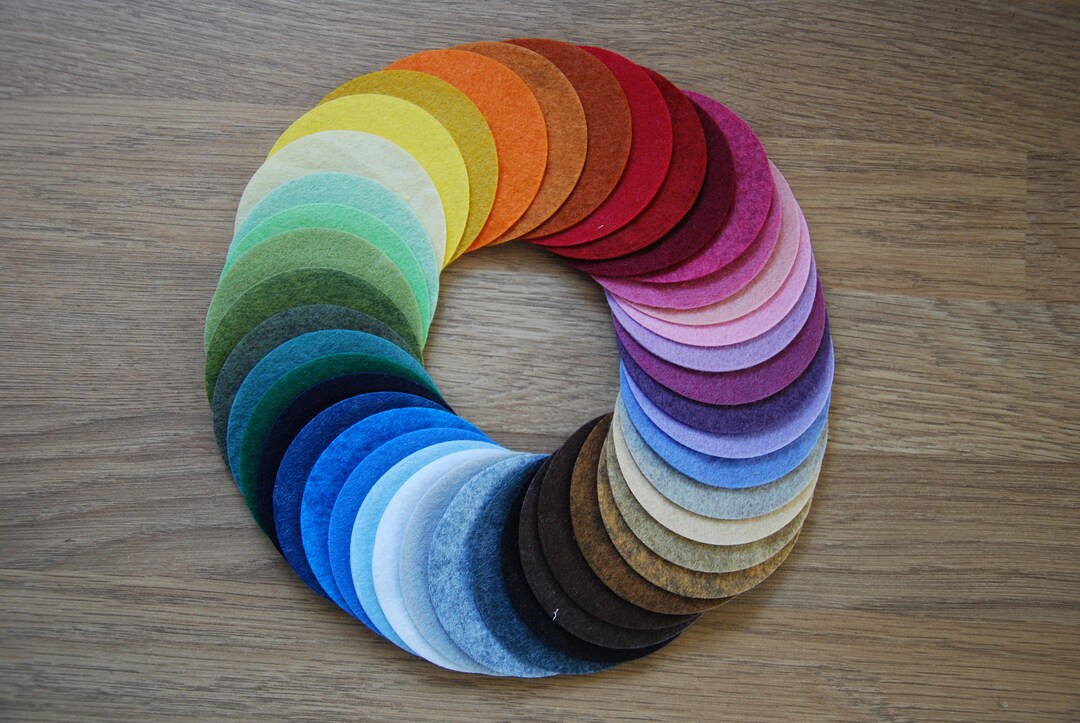 Felt Circles, Die Cut Felt Circles, Felt Circle Embellishment, Felt ...