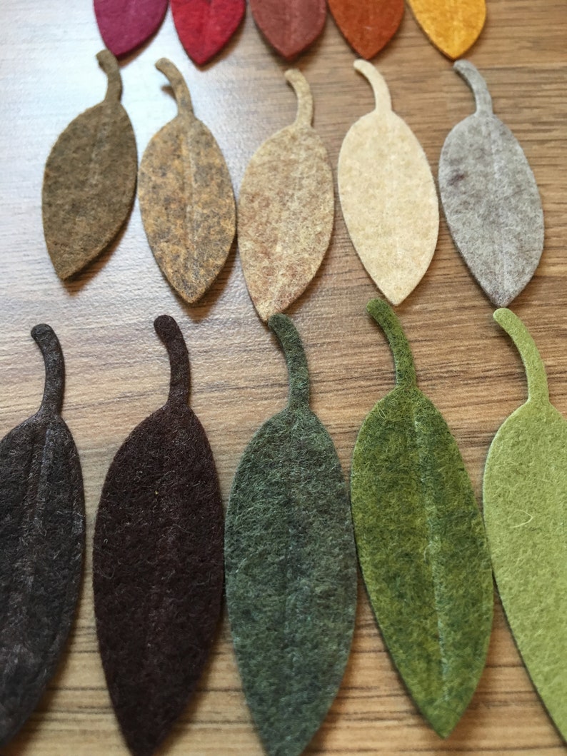 Autumn Felt Leaves Die Cut Felt Leaves Felt Shapes Die Cut | Etsy