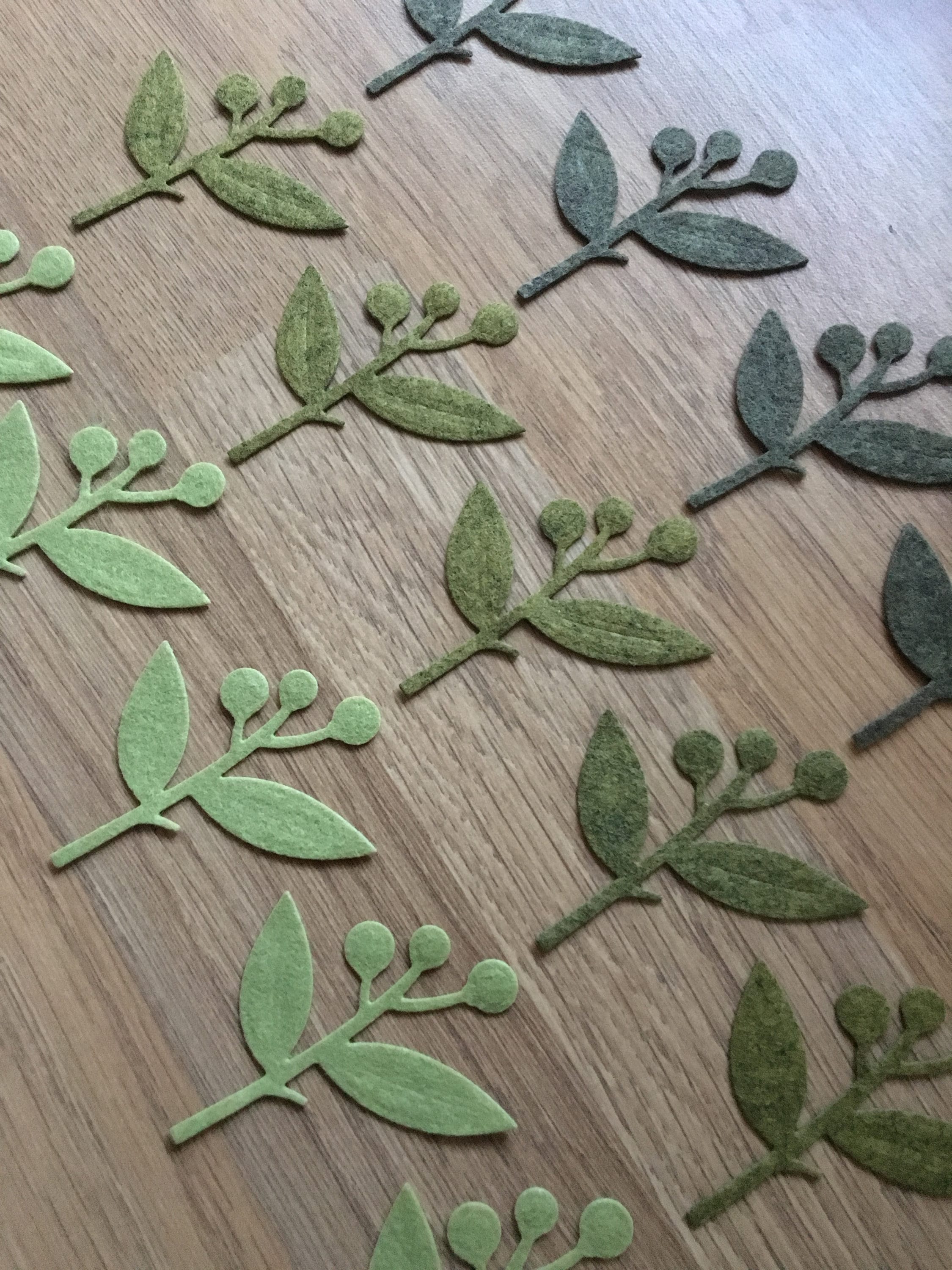 Felt Leaves Die Cut Felt Leaves Felt Shapes Felt Leaf | Etsy