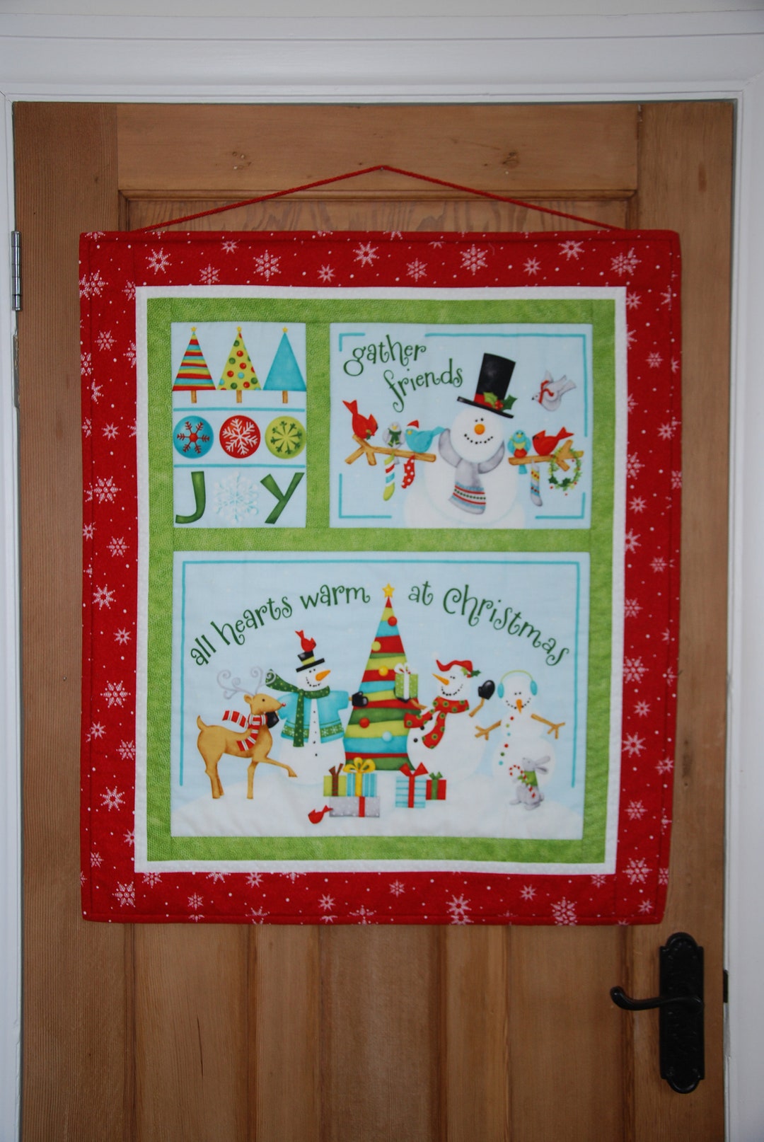 Snowman Wall Hanging, Christmas Wall Hanging, Christmas Picture ...