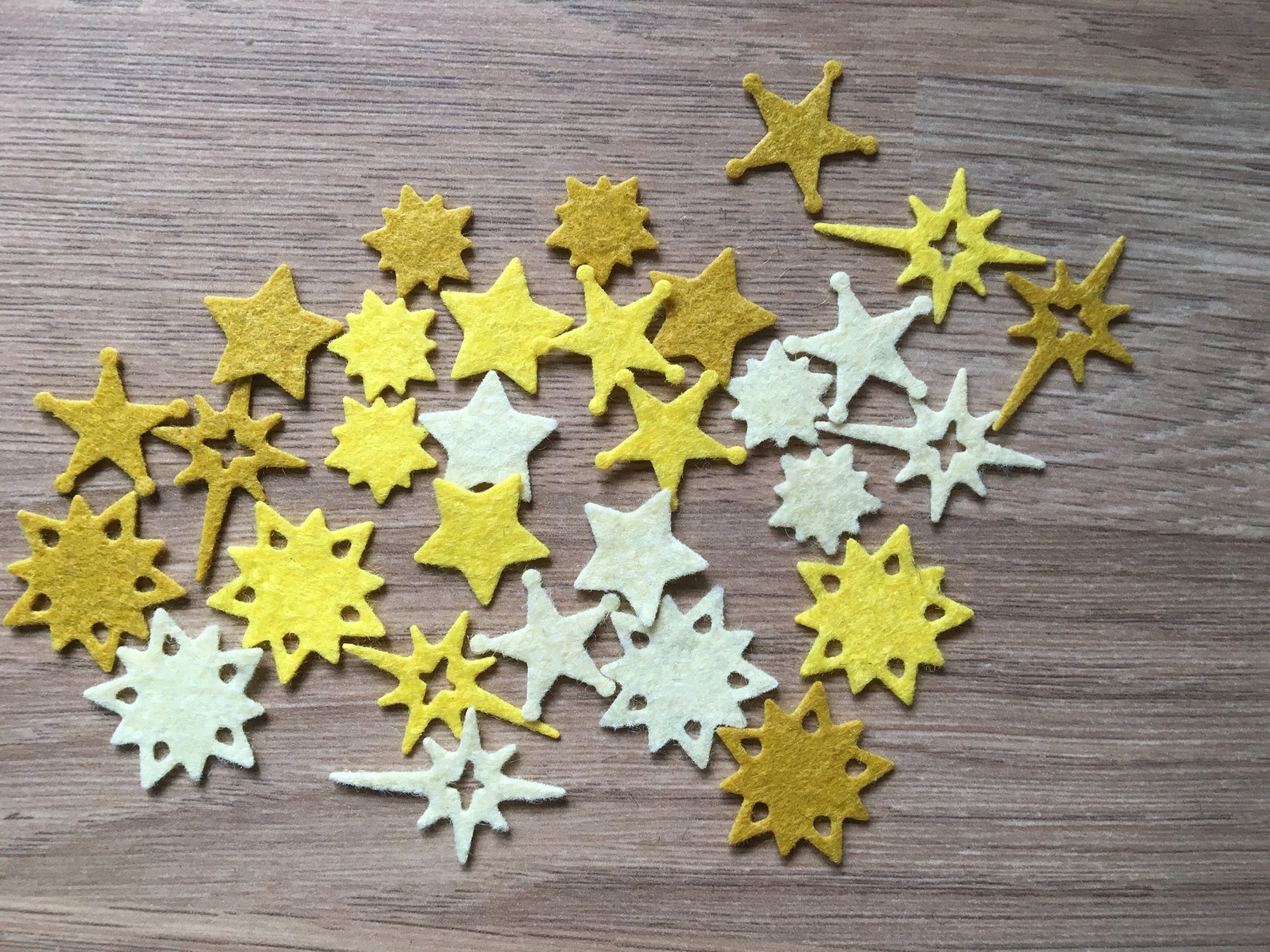 Yellow Felt Stars Die Cut Felt Stars Felt Star Shapes Small - Etsy India