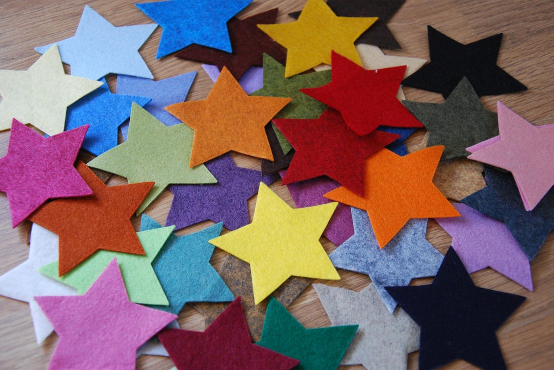 Die Cut Felt Stars, Wool Blend, Craft Embellishments, 2.75" Size - Etsy