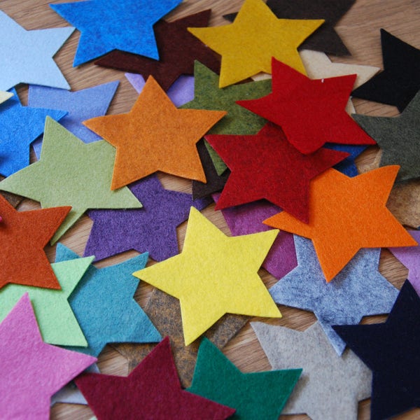 Die Cut Felt Stars - Etsy