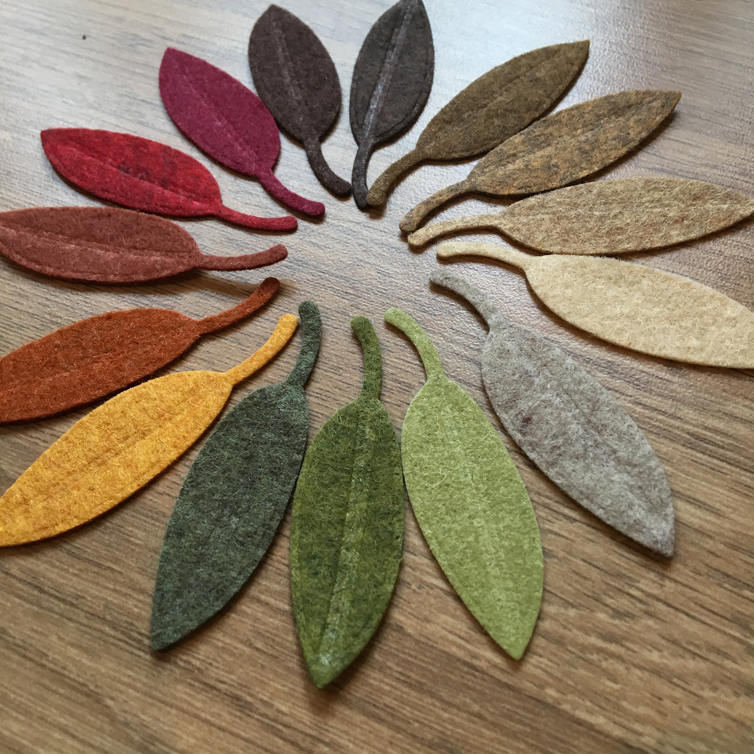 Autumn Felt Leaves Die Cut Felt Leaves Felt Shapes Die Cut | Etsy