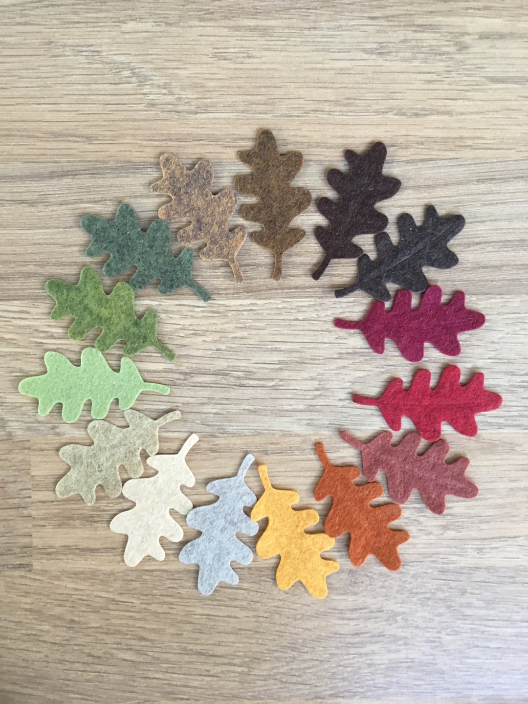Autumn Felt Oak Leaves, Die Cut Felt Leaves, Die Cut Felt Shapes, Felt ...
