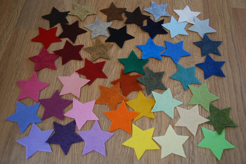 Felt Stars, Die Cut Felt Stars, Felt Shapes, Felt Star Embellishments ...