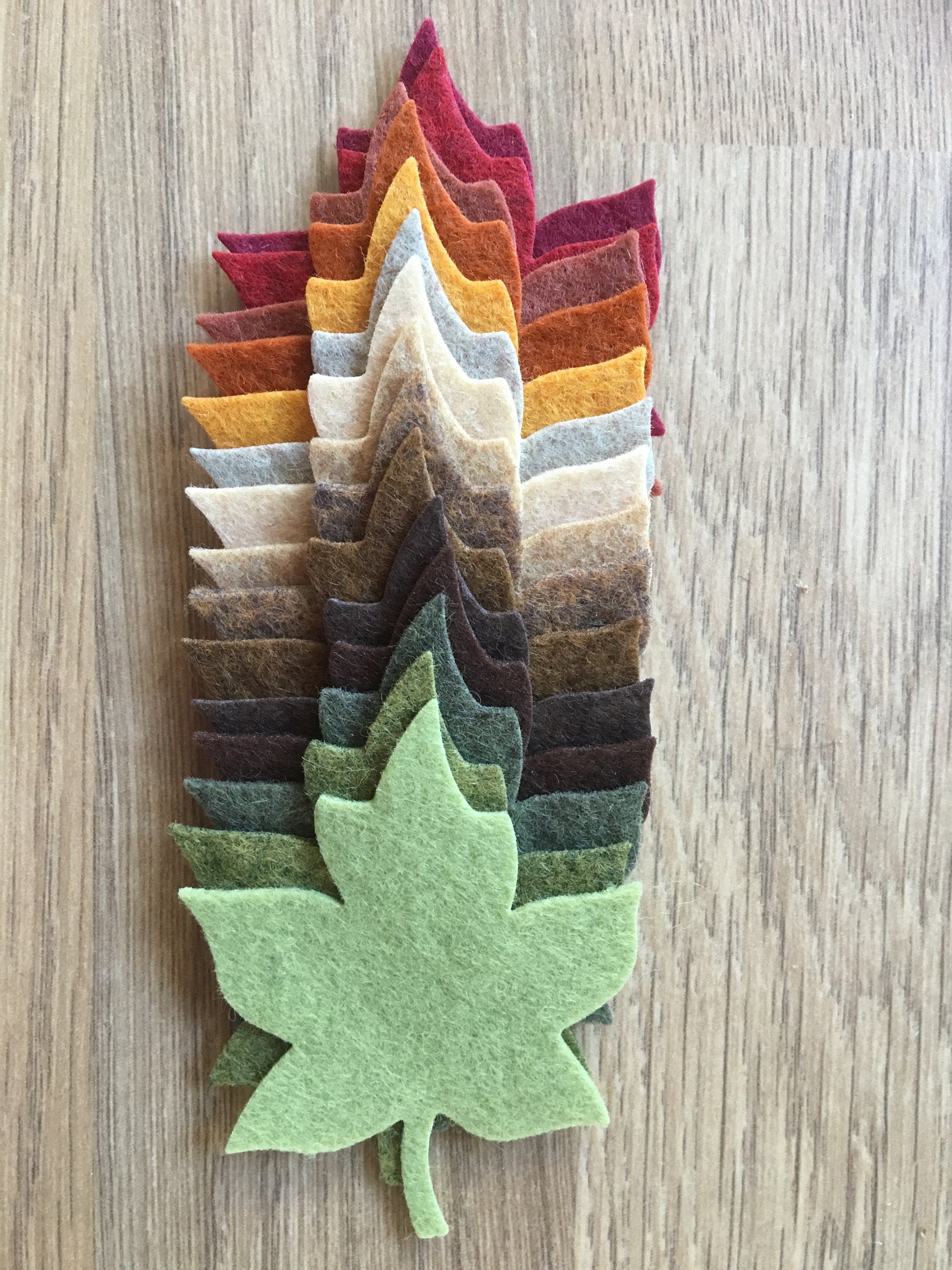 Autumn Felt Leaves Die Cut Felt Leaves Felt Shapes Die Cut - Etsy