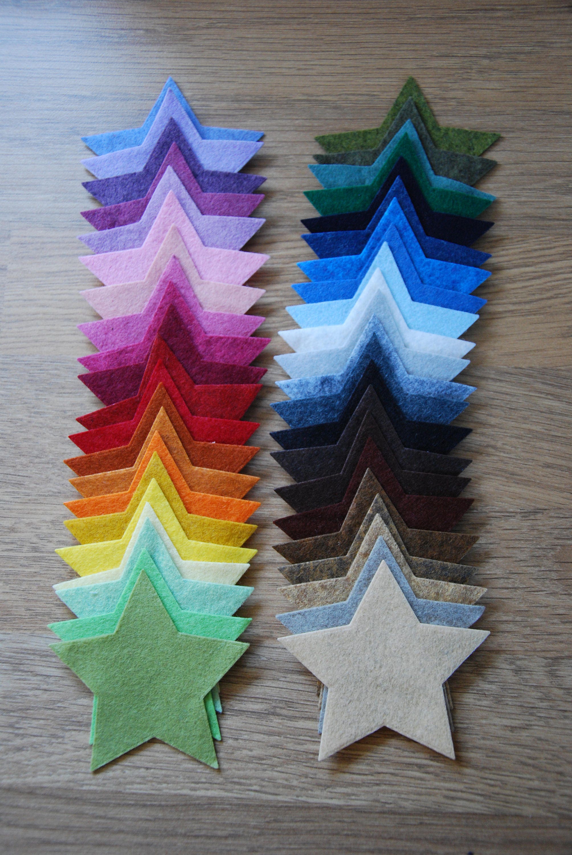 Felt Stars Die Cut Felt Stars Felt Shapes Felt Star - Etsy