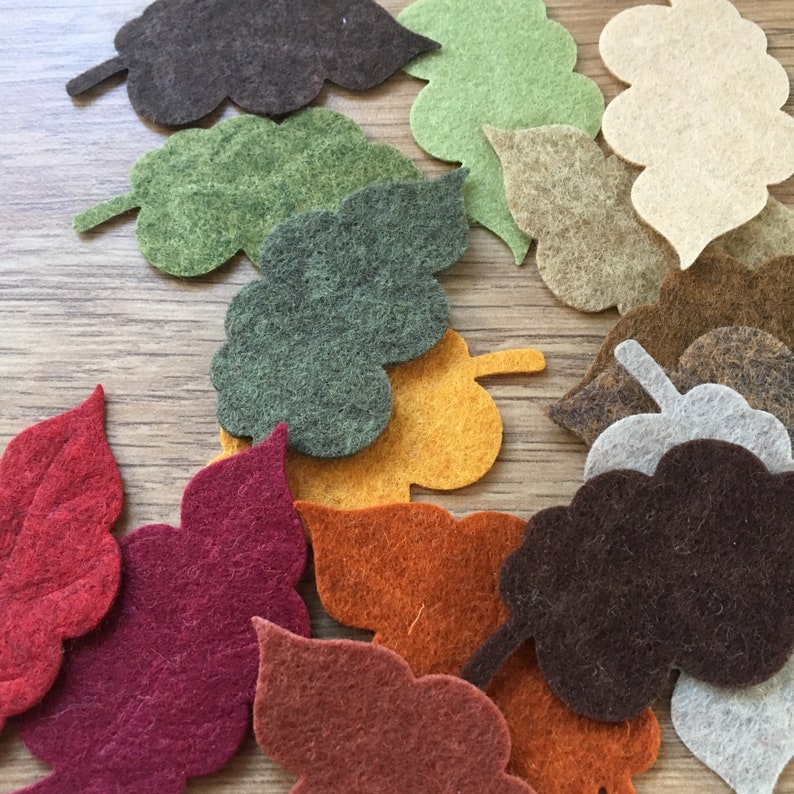 Autumn Felt Leaves Die Cut Felt Leaves Felt Shapes Die Cut - Etsy