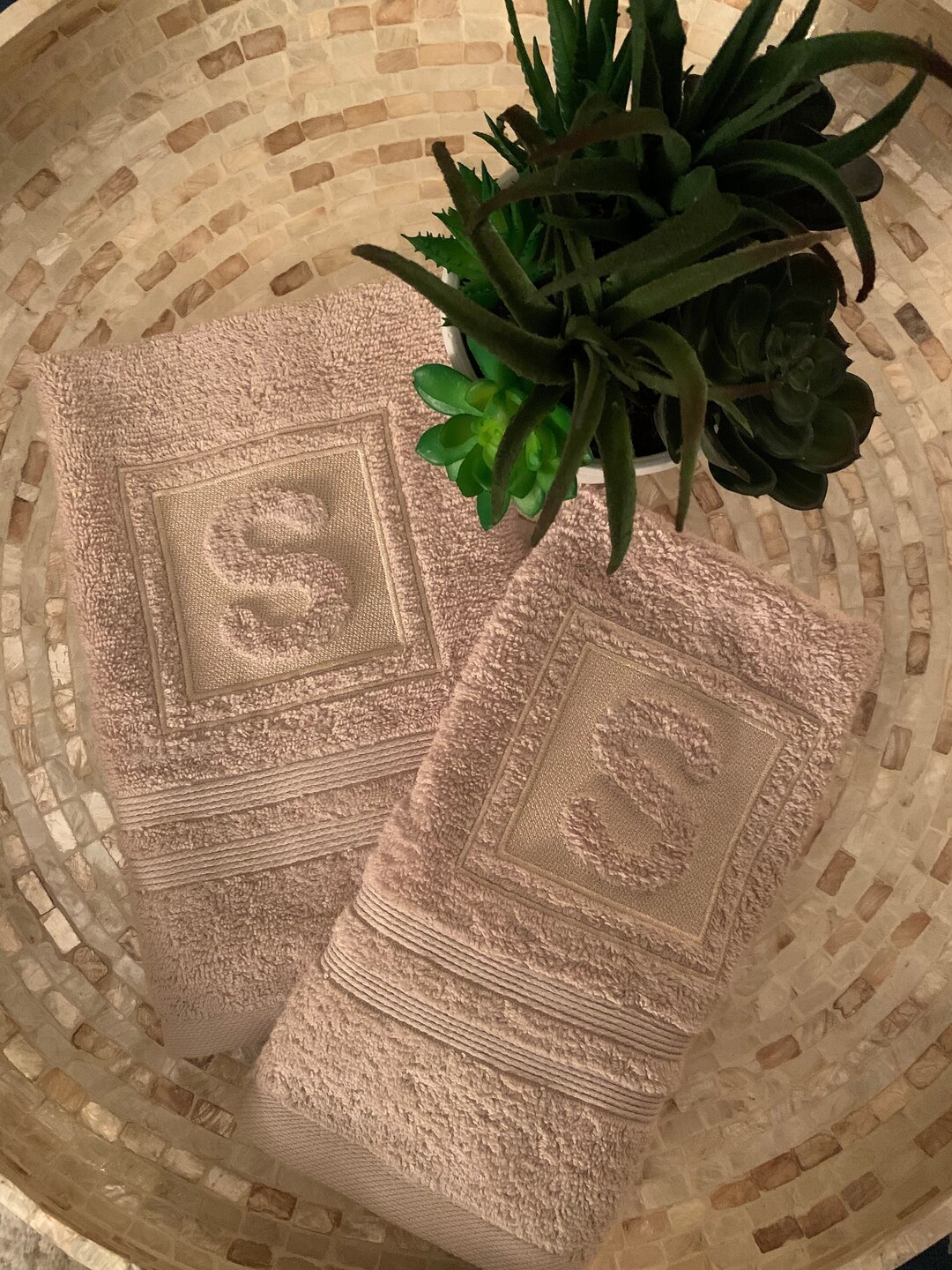 Monogrammed Embossed Hand Towel - Personalized Embossed Hand Towel ...