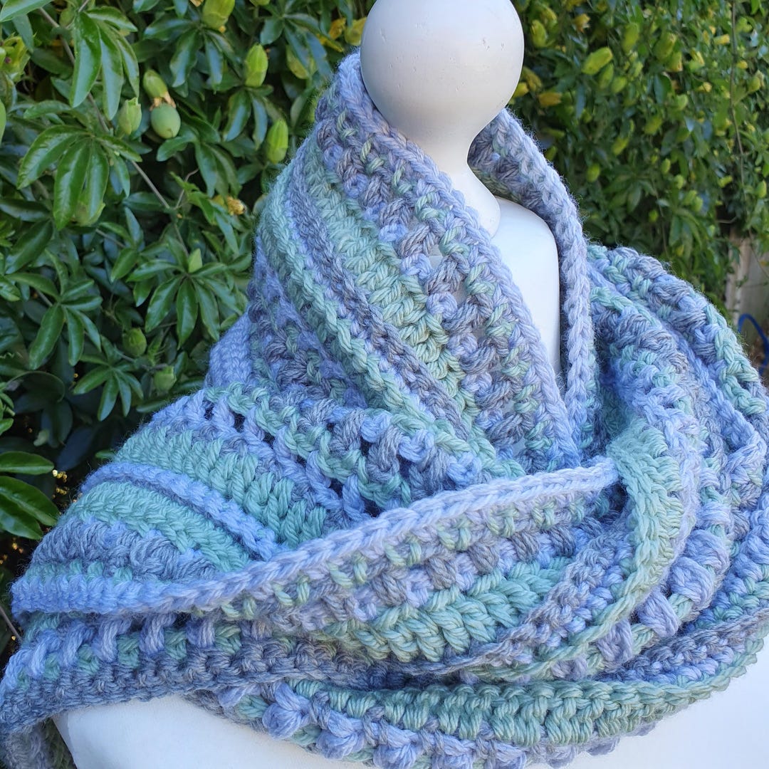 Crochet Chunky Yarn Scarf Pattern PDF Bulky Weight Yarn Crochet Project ...