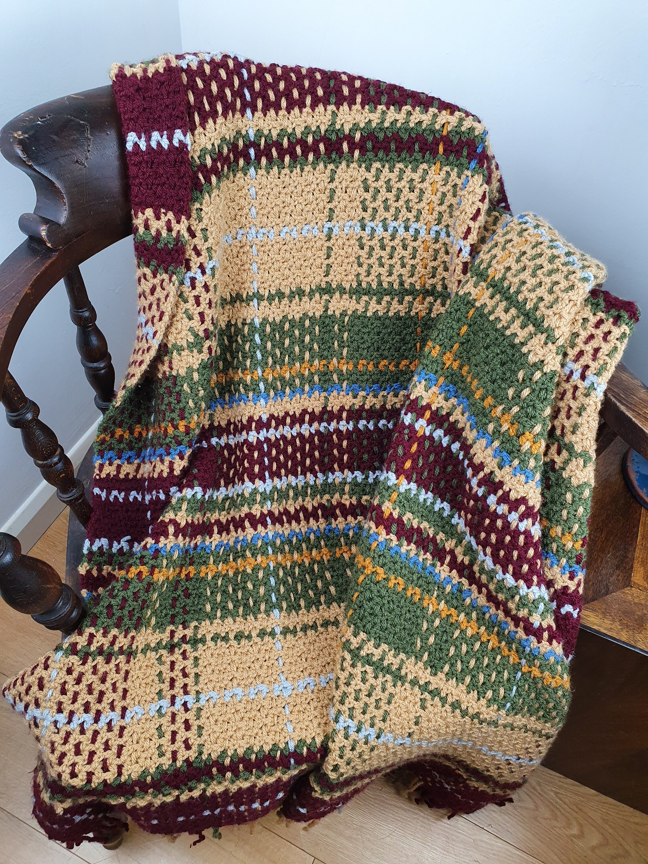 Tartan Crochet Blanket Pattern PDF - Etsy UK