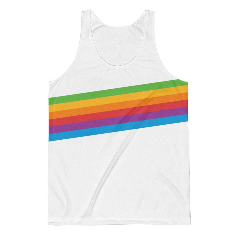 Retro Rainbow Tank Top // Rainbow Pride Tank Top // Gay Tank Top // Gay ...