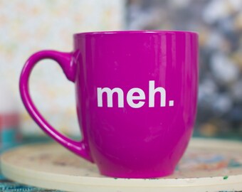 Meh Coffee Mug | Etsy