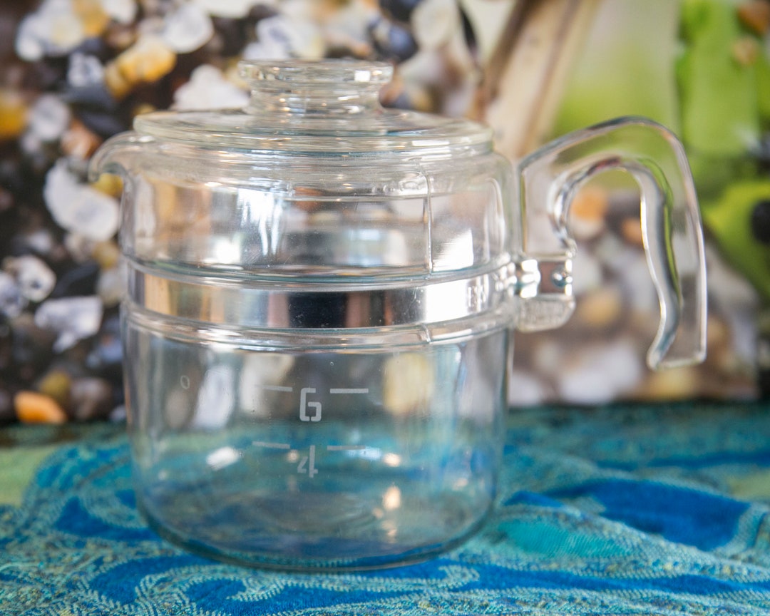 Pyrex 6 Cup Glass Percolator - Carafe and Lid Only - No Stem or Basket ...