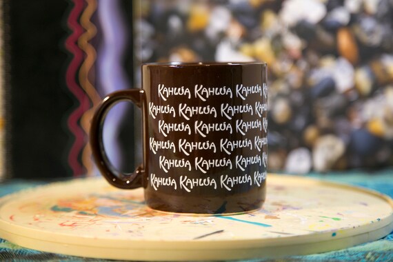 Vintage Brown and White Kahlua Ceramic Coffee Mug FREE - Etsy