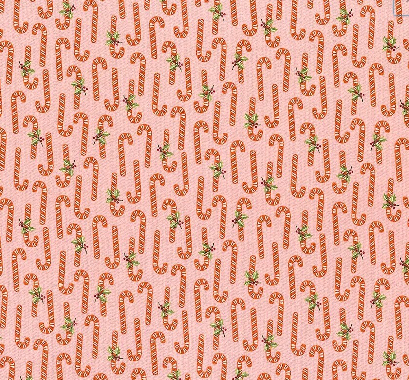 Andover Retro Ho Ho Pink Taffy Candy Canes - 577-E - Etsy