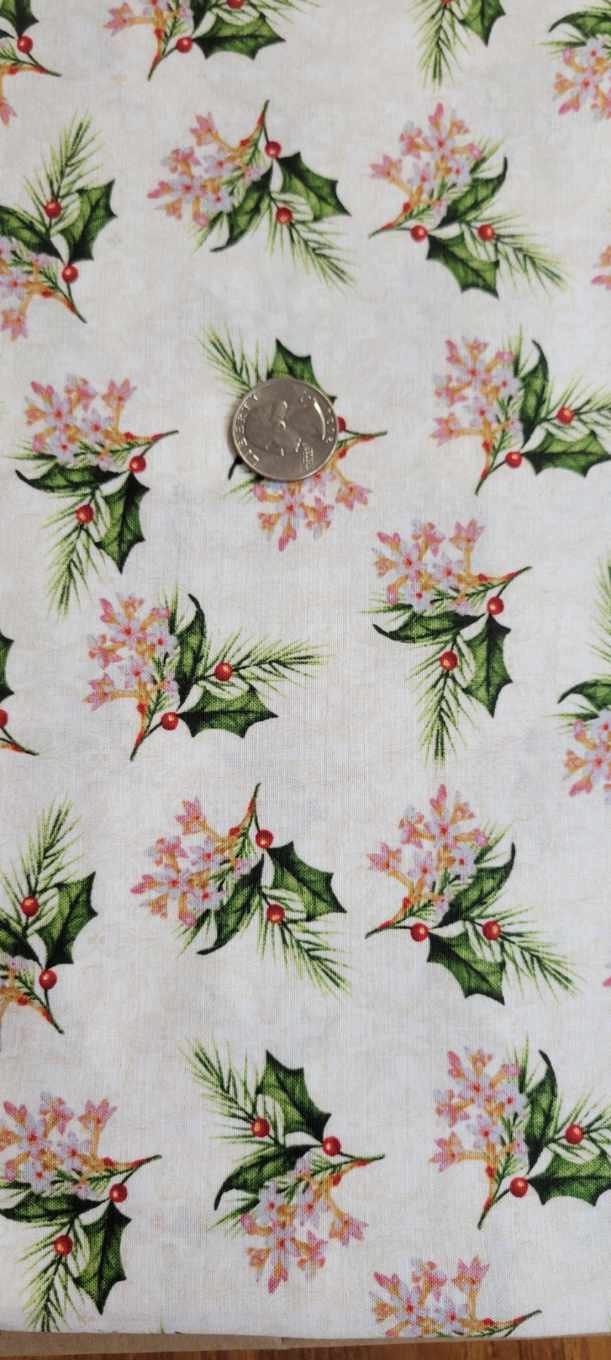 Henry Glass Christmas Legend II Holly Leaves Cream - RN110614 - Etsy