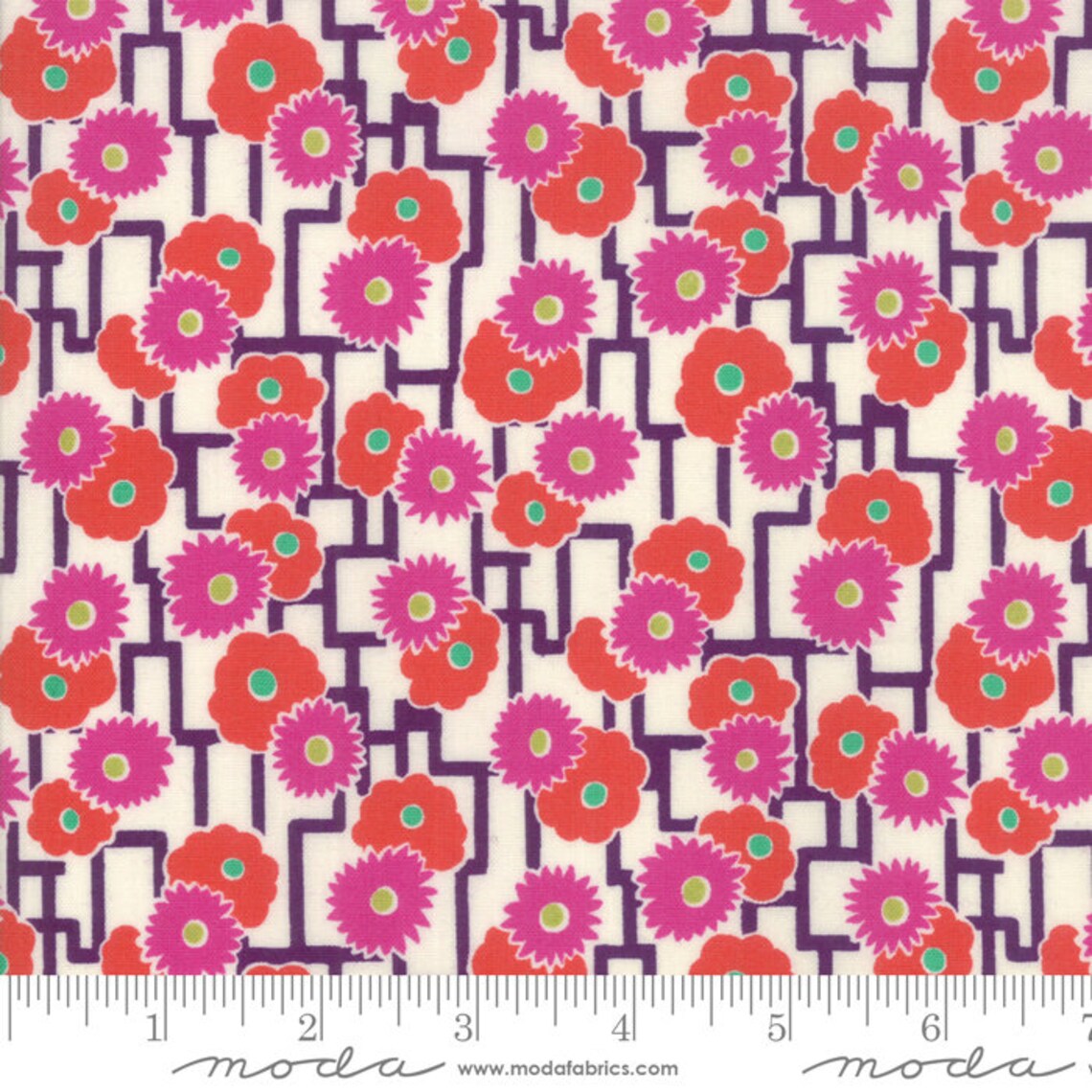 Moda Jen Kingwell Looking Forward Azalea Modern Rockpool Pink - Etsy