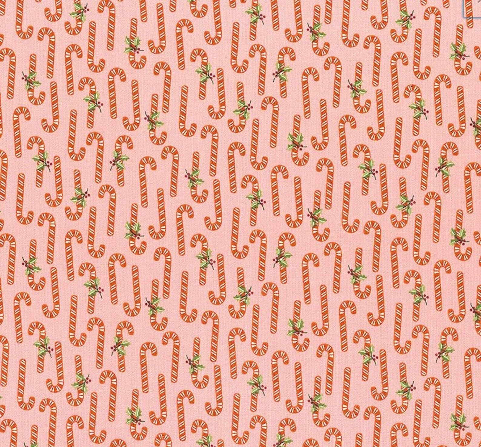 Andover Retro Ho Ho Pink Taffy Candy Canes - 577-E - Etsy