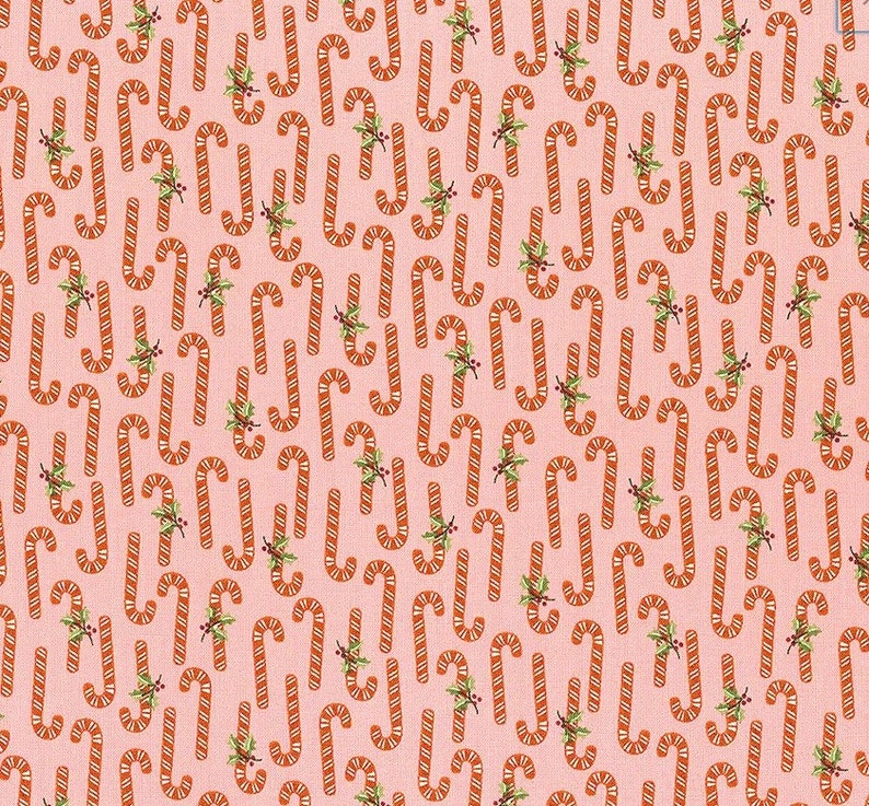 Andover Retro Ho Ho Pink Taffy Candy Canes - 577-E - Etsy