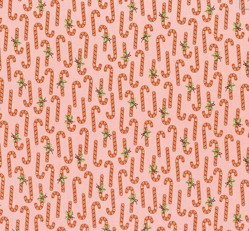 Andover Retro Ho Ho Pink Taffy Candy Canes - 577-E - Etsy