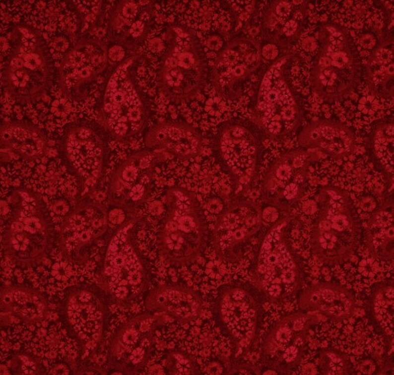 108" Wide Choice Red Paisley Quilt Backing - 49374 - Etsy