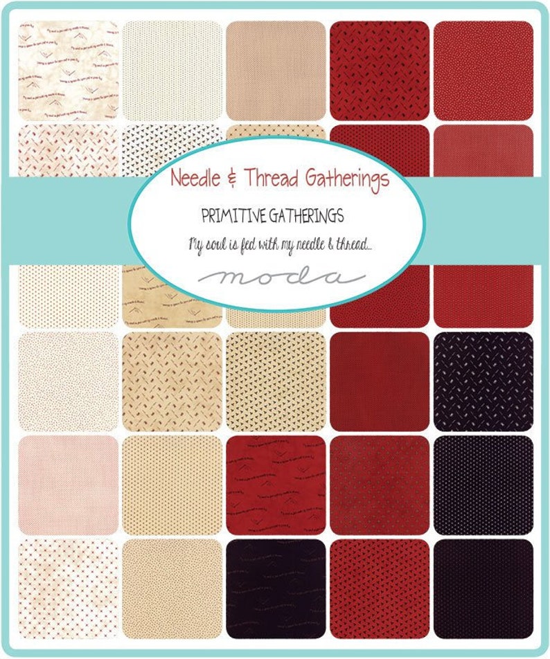 Moda Primitive Gatherings Needle & Thread Gatherings Pie Crust Red ...