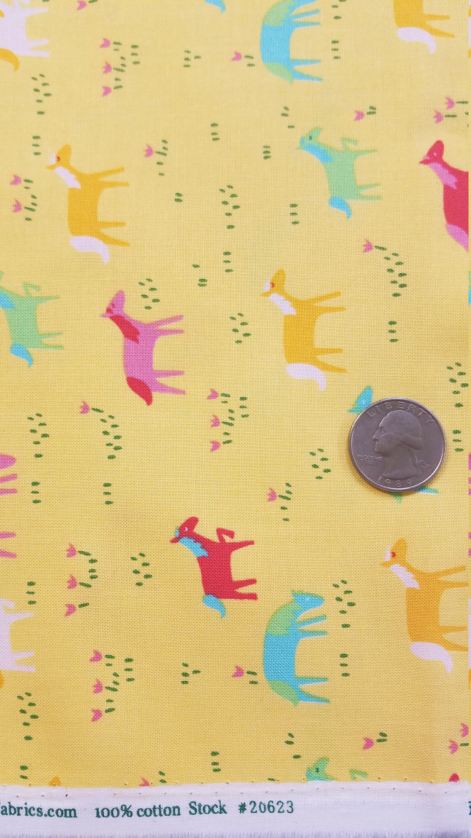 Moda Best Friends Forever Rainbow Ponies Yellow - 20623-15 - Etsy