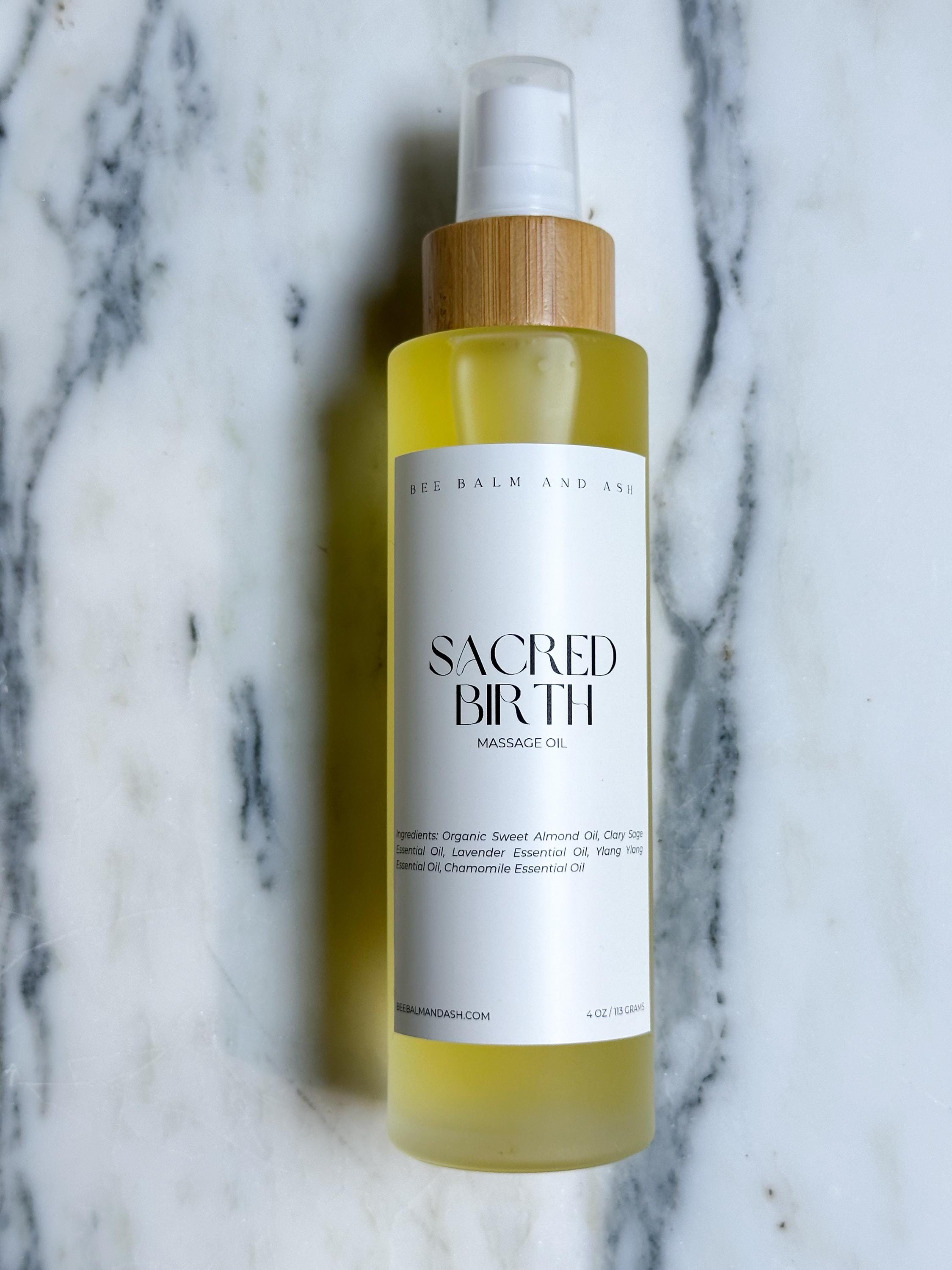 Sacred Birth // Natural Labor Massage Oil for Unmedicated, Home Birth ...